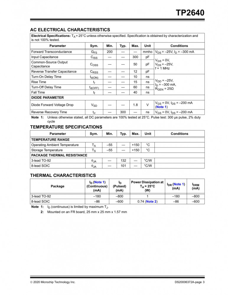 TP2640 technical document page 3