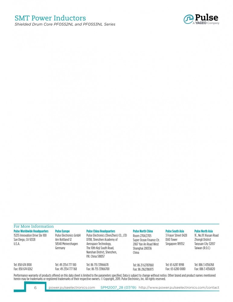 PF0552 series datasheet page 6