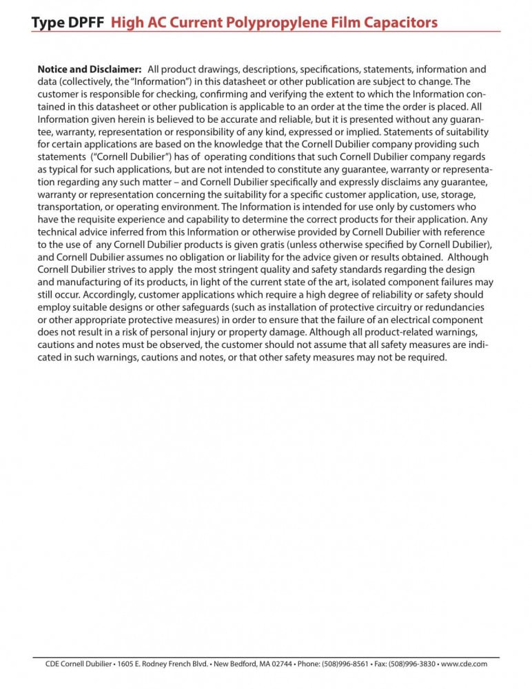 DPFF datasheet page 4