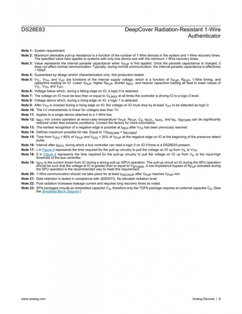 DS28E83 datasheet page 8