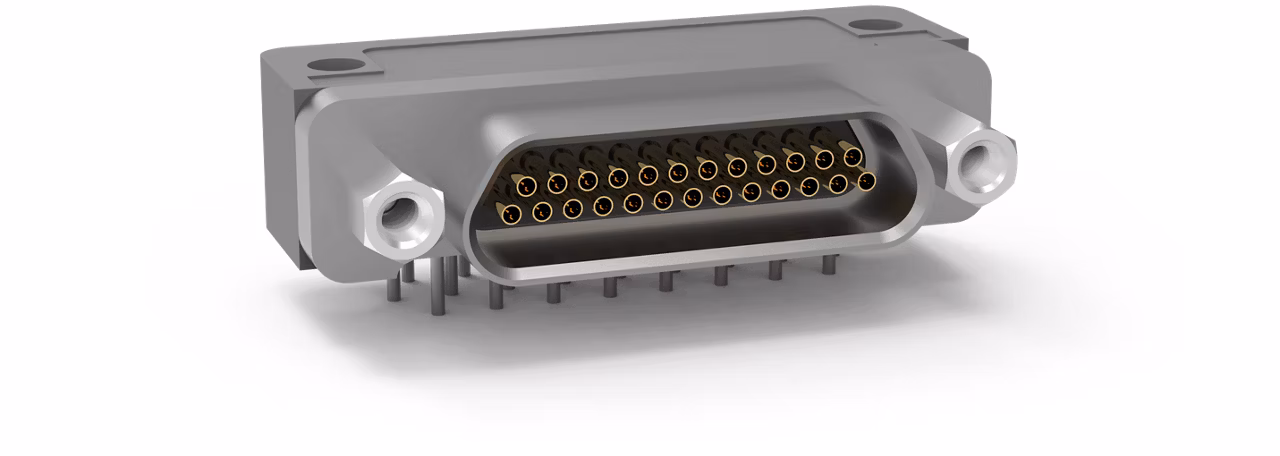 AirBorn M Series, Micro-D Board Mount Receptacle, 0.050