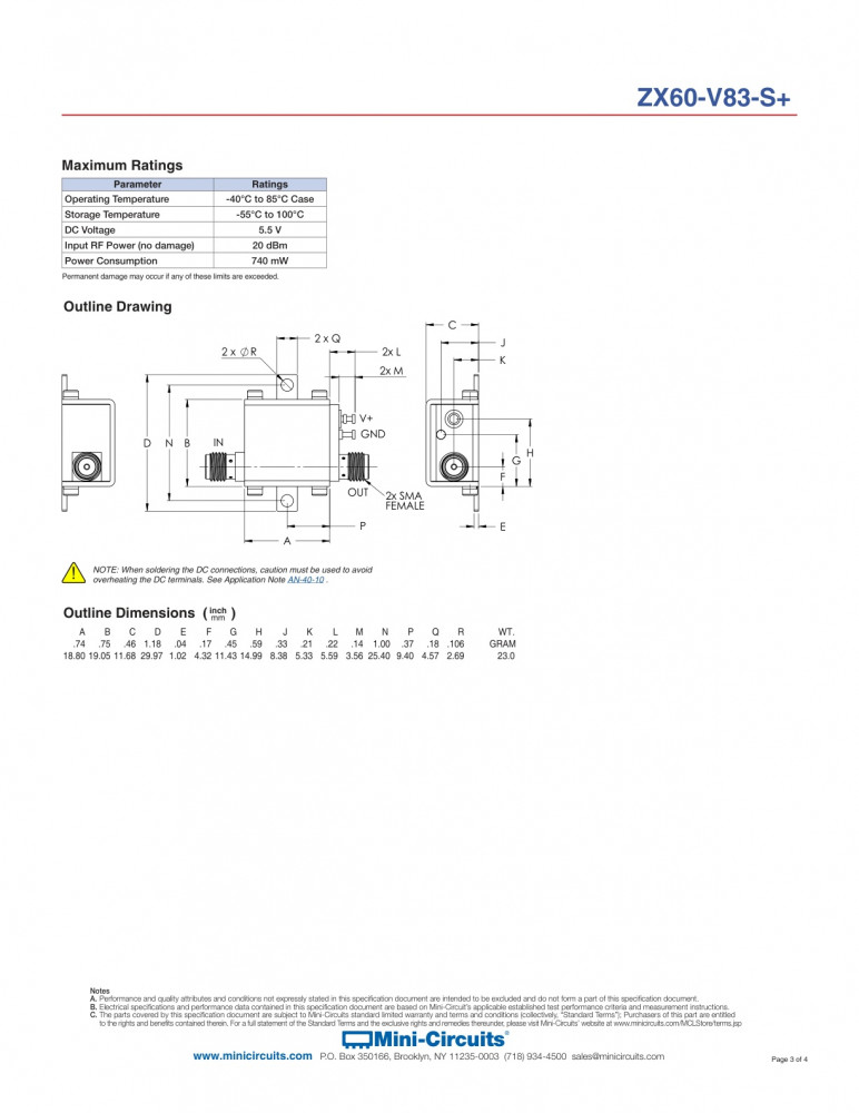 ZX60-V83-S+ datasheet page 3