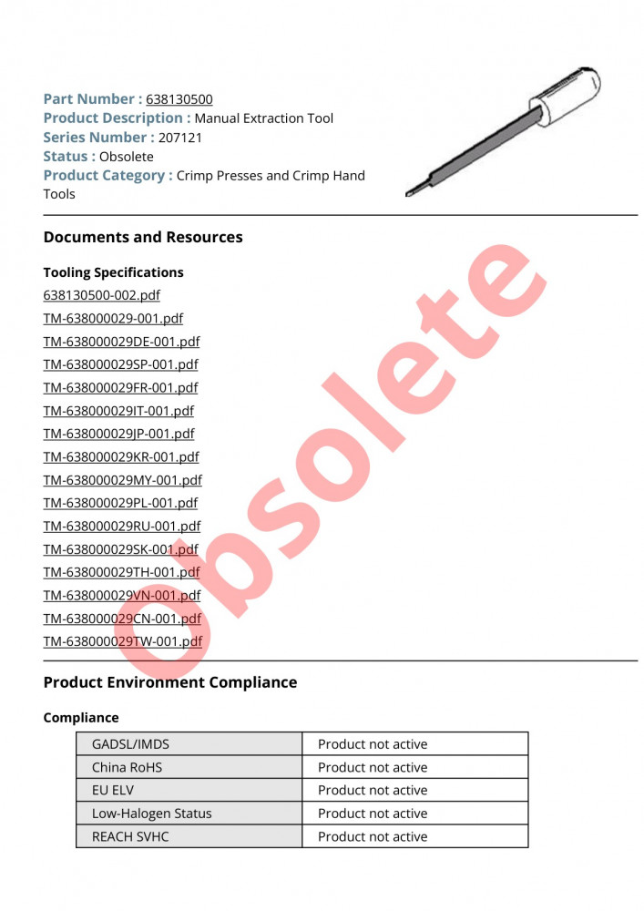 638130500 tooling document image, page 1