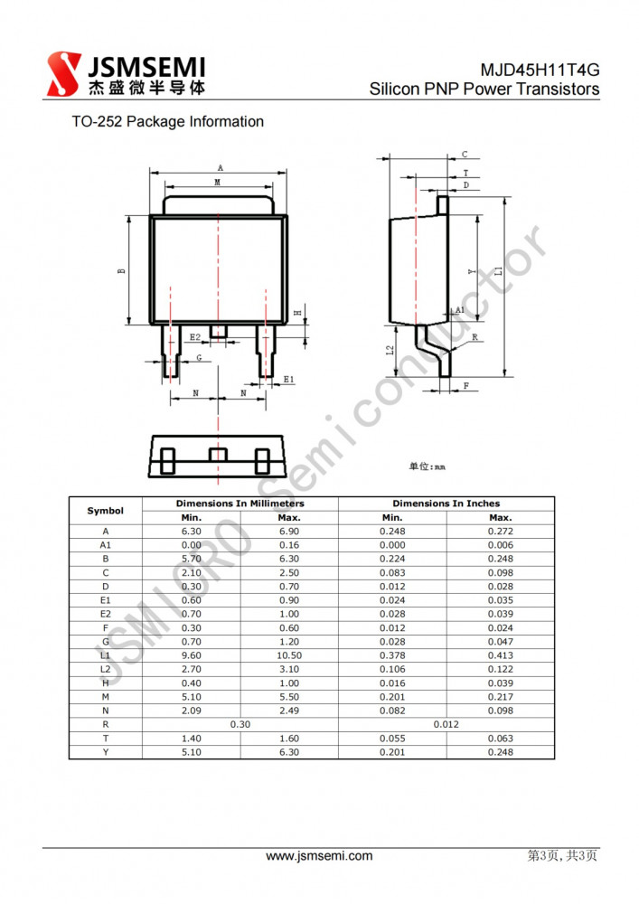 MJD45H11T4G datasheet page 3