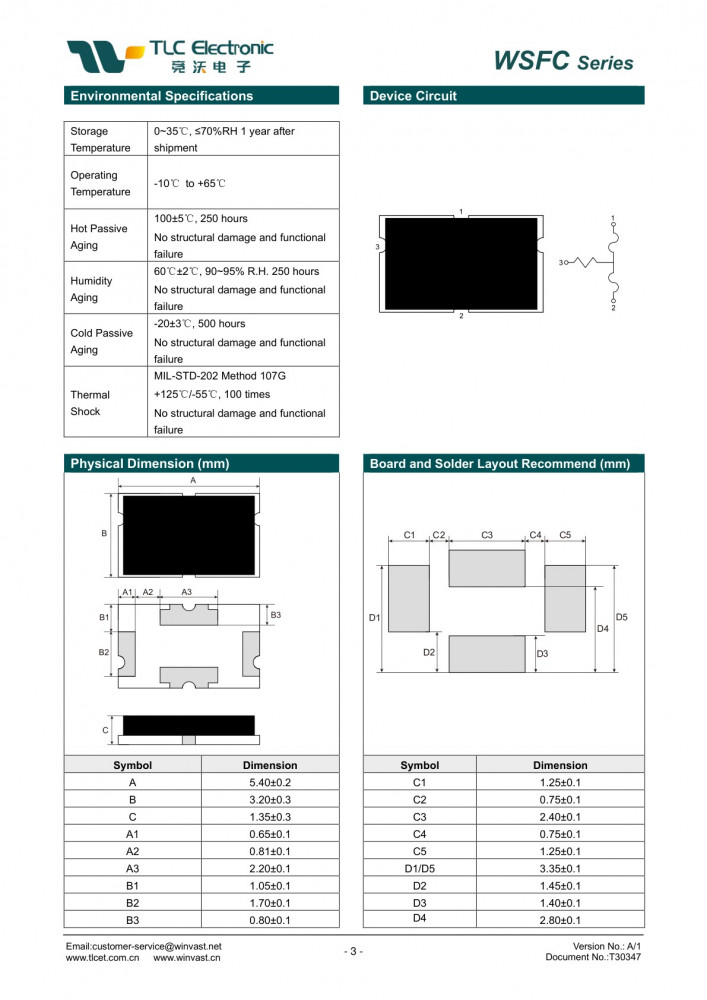 WSFC3050 datasheet page 4