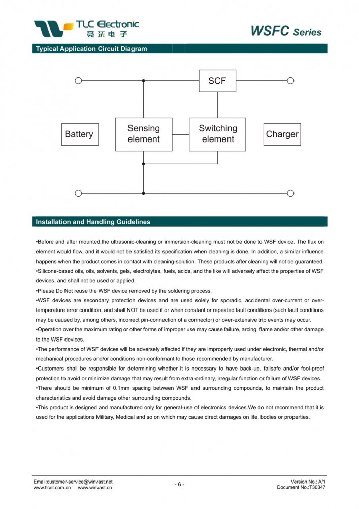 WSFC3050 datasheet page 7