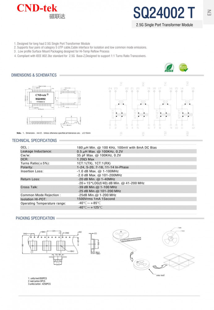 SQ24002 T-CND technical document page