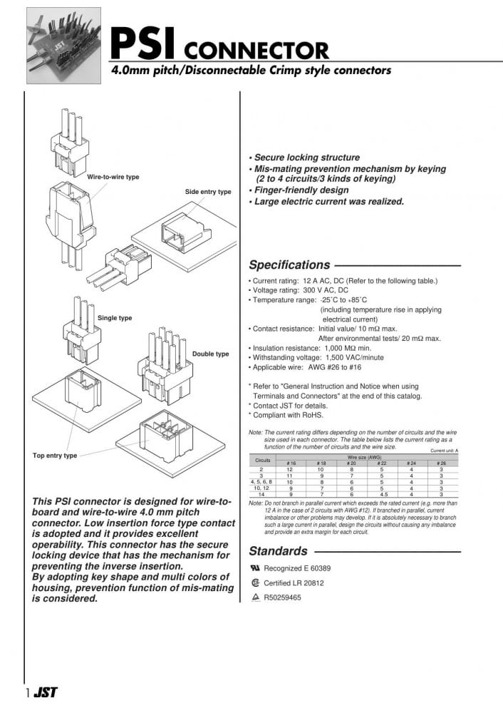 JST PSI catalogue page 1