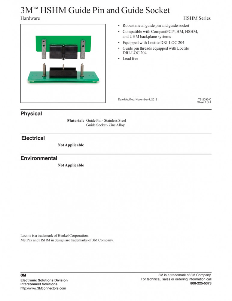 3M TS-2095-C technical sheet page 1
