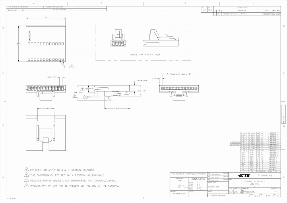 TE Connectivity 1-487545-2 technical drawing reference