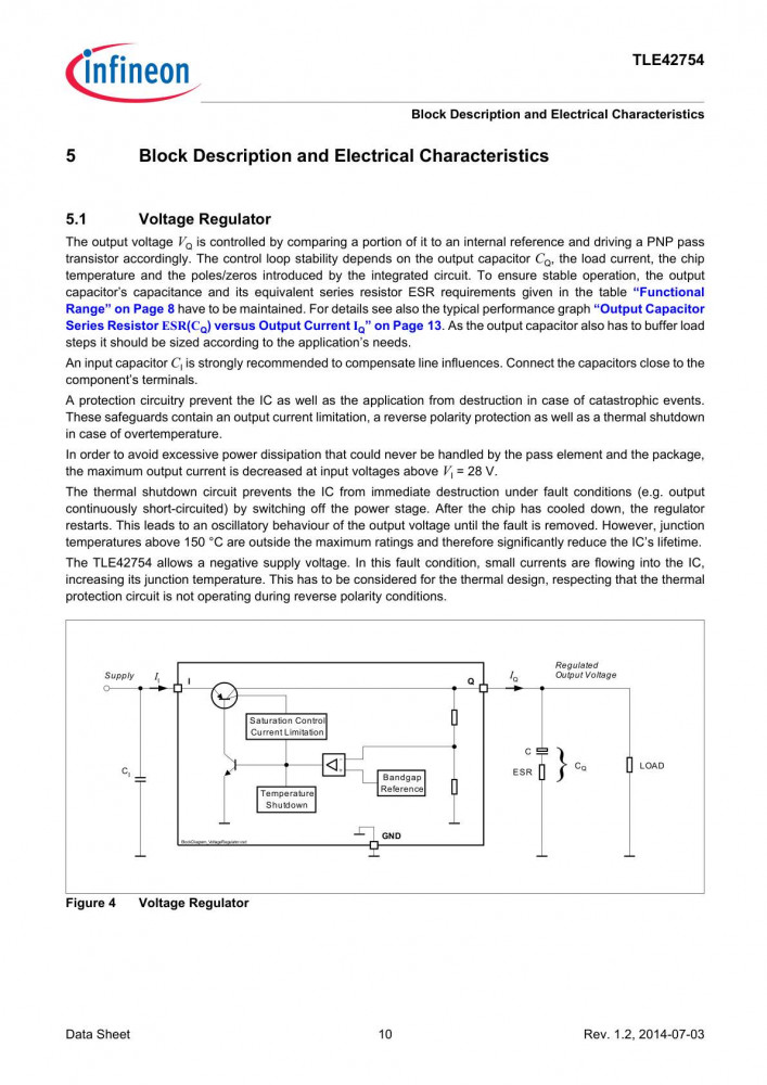 TLE42754 datasheet page 10