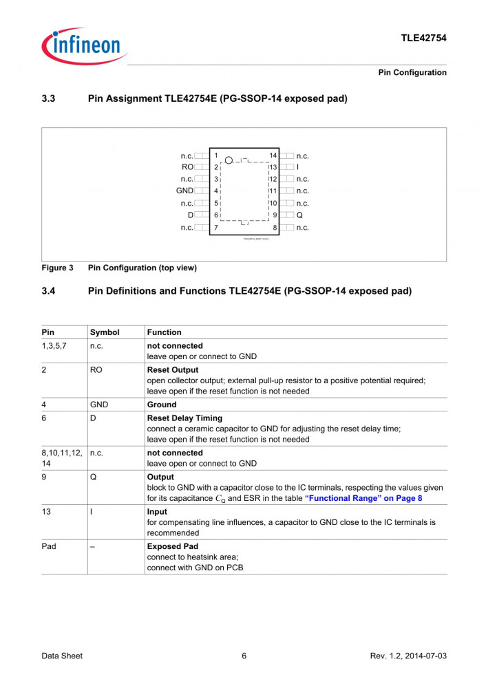TLE42754 datasheet page 6