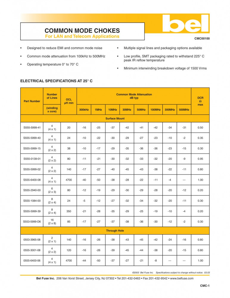 Bel Fuse document page 1