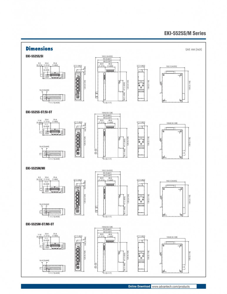 EKI-5525S/M series product document page 2