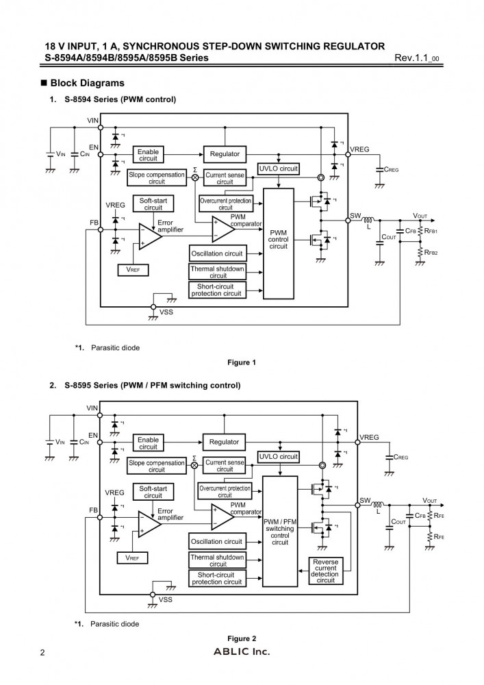 S-8594A/B datasheet page 2