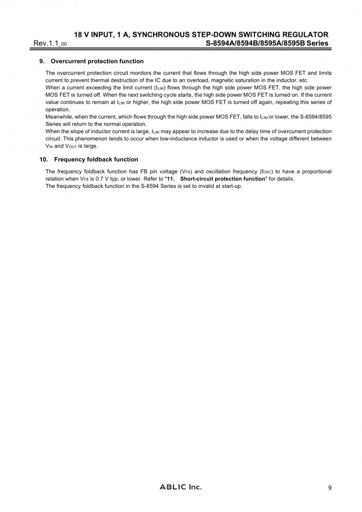 S-8594A/B datasheet page 9
