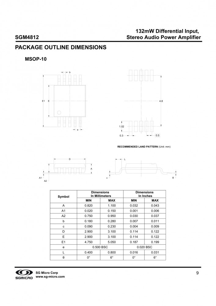 SGM4812 datasheet page 9