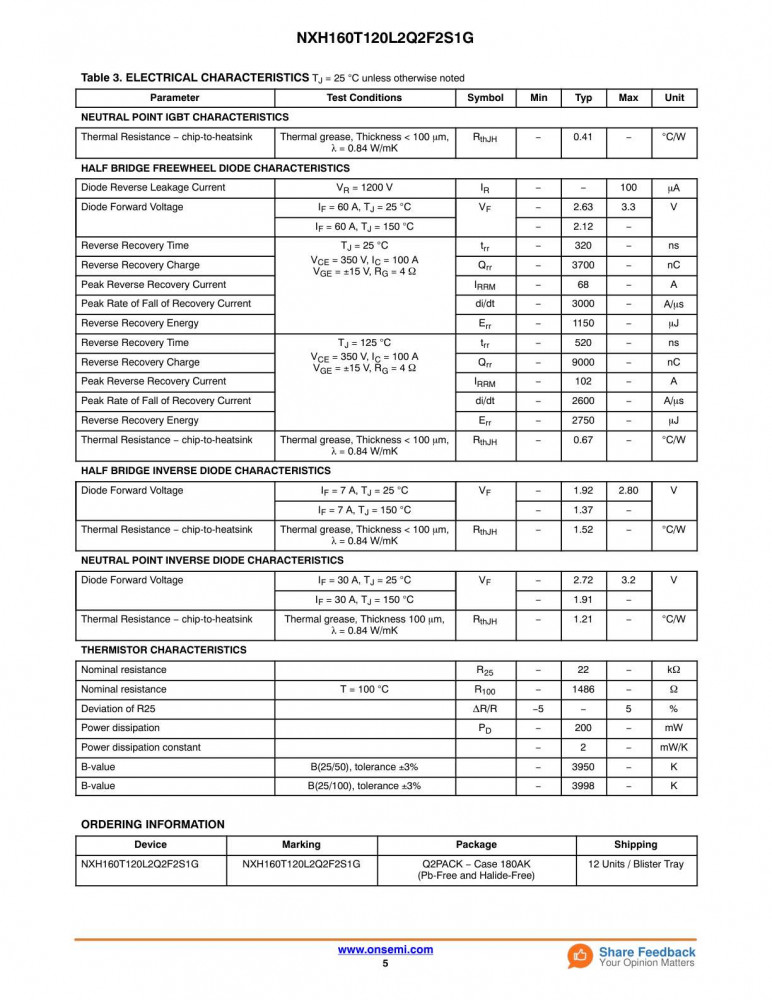 NXH160T120L2Q2F2S1 datasheet page 5