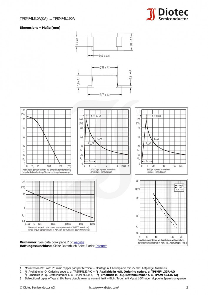 DIOTEC TPSMF4L series datasheet, page 3