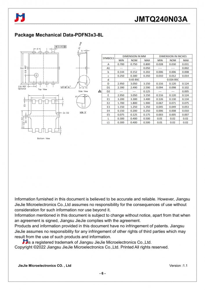 JMTQ240N03A datasheet page 6