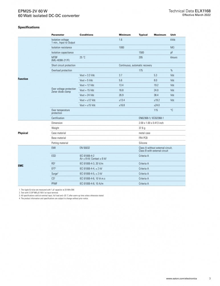 EPM25-2V datasheet page 3