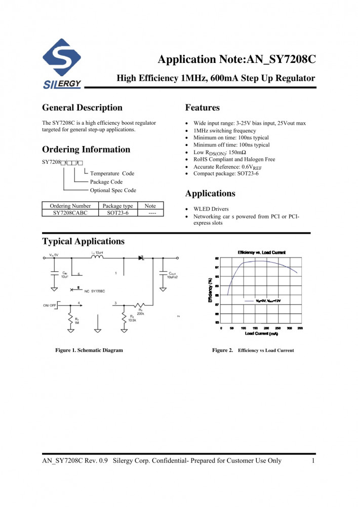 SY7208CABC datasheet page 1