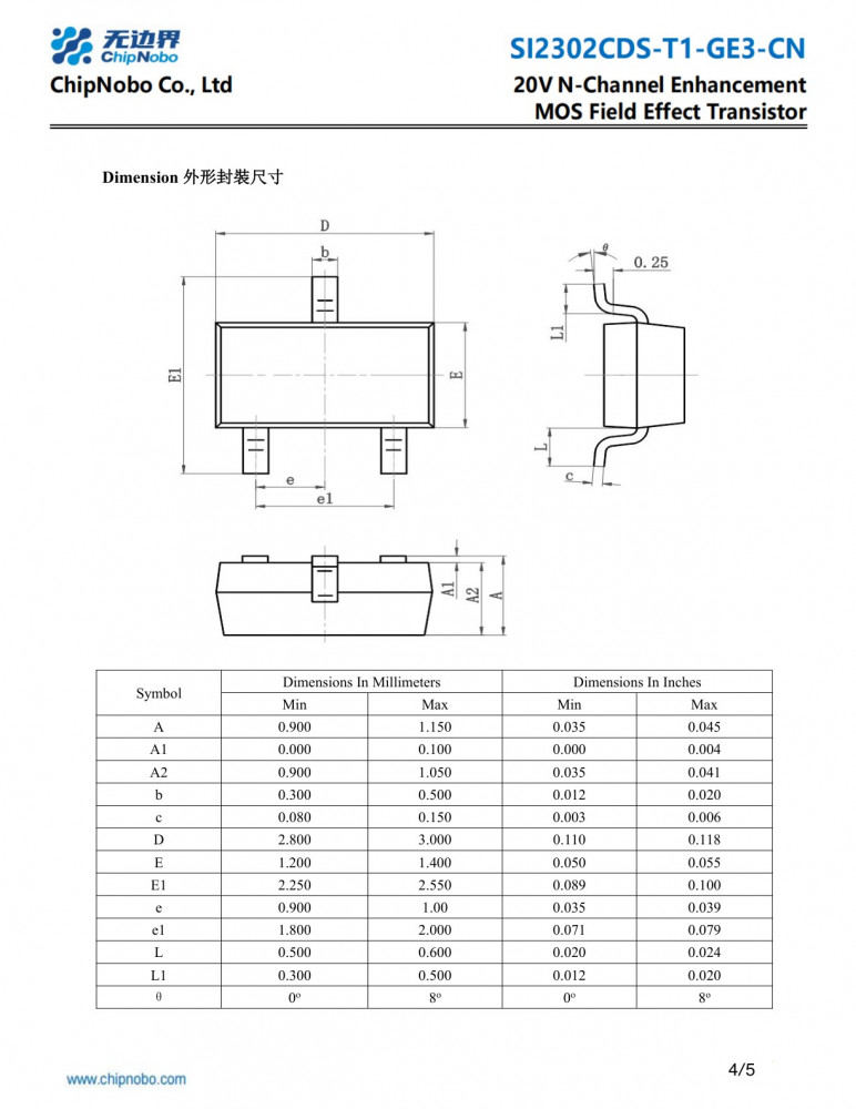 SI2302CDS-T1-GE3-CN datasheet page 4