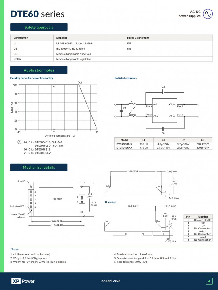 DTE60 series document page 4