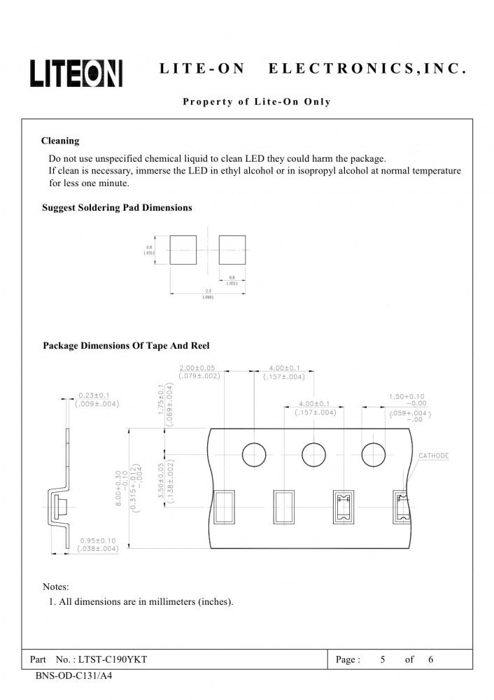 LTST-C190YKT datasheet page 5