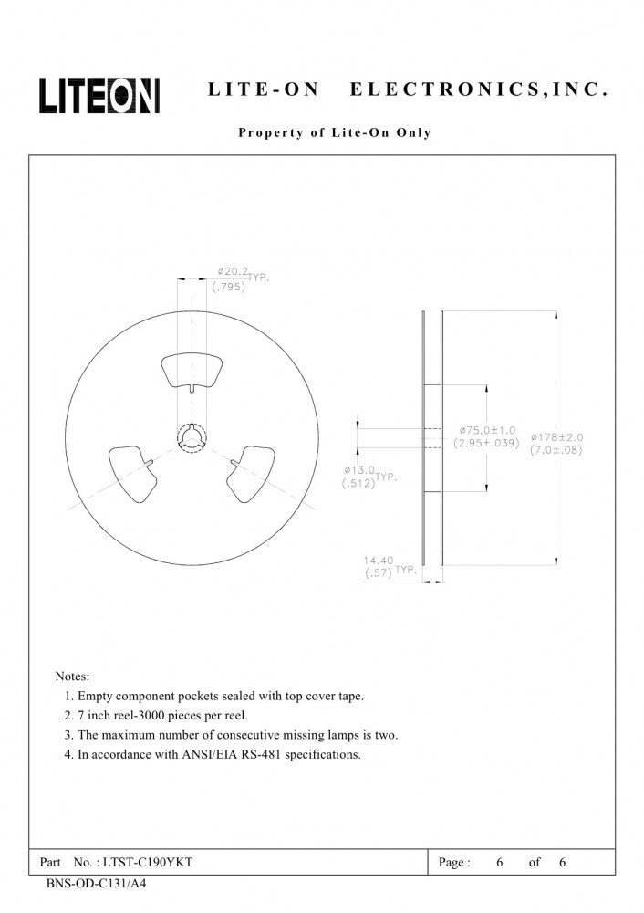 LTST-C190YKT datasheet page 6