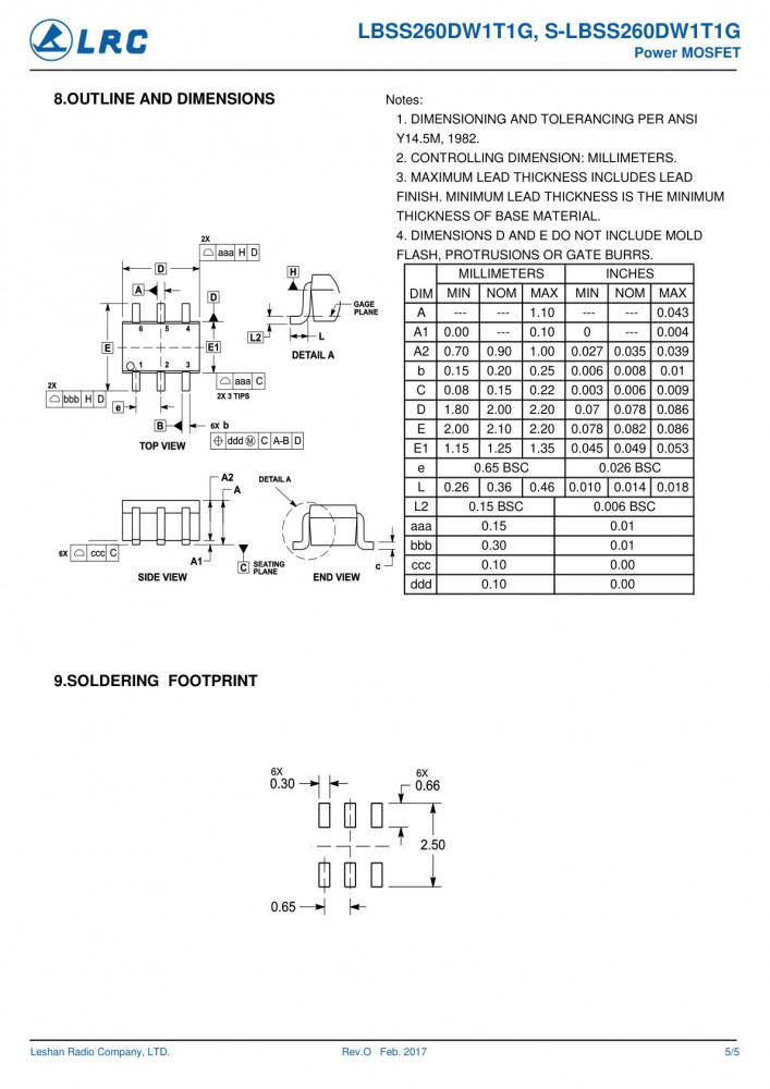 LBSS260DW1T1G technical document, page 5