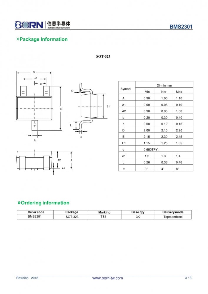 BMS2301 datasheet page 3