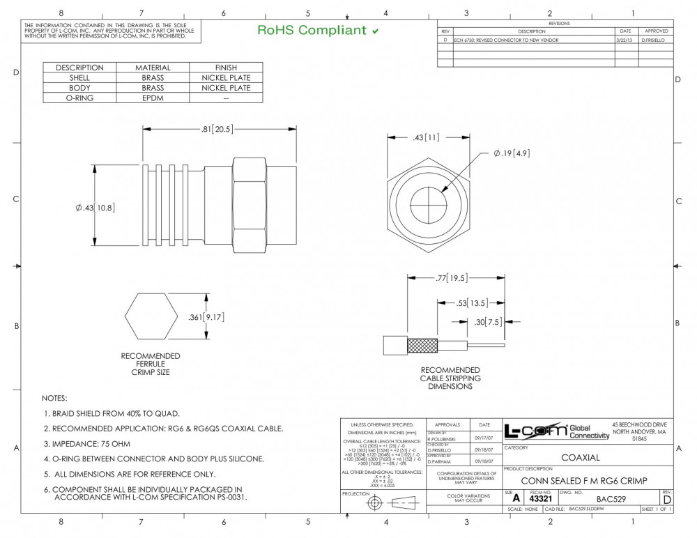 L-com BAC529 technical document preview