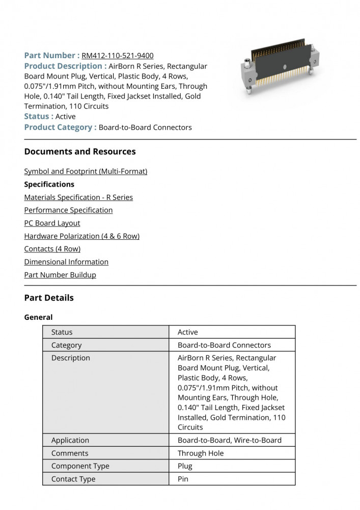 RM412-110-521-9400 technical document image, page 1