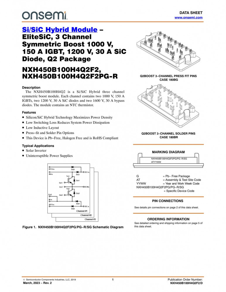 NXH450B100H4Q2 datasheet page 1