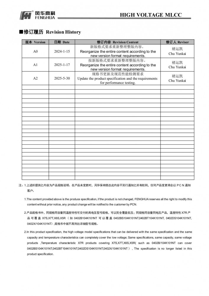 FH specification page 2