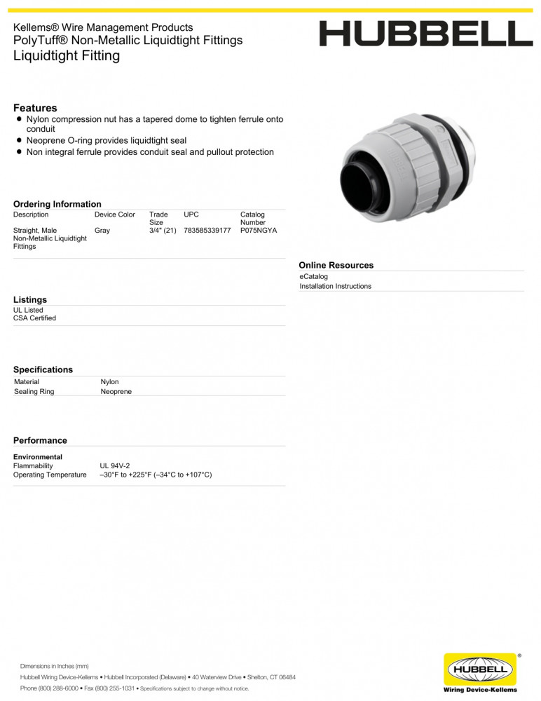 P075NGYA product documentation preview