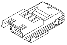 2.54mm Pitch, 0.64mm Width H-DAC 64 High Density Automotive Crimp Housing, Dual Row, 6 Circuits, Polarization Option #2, Black