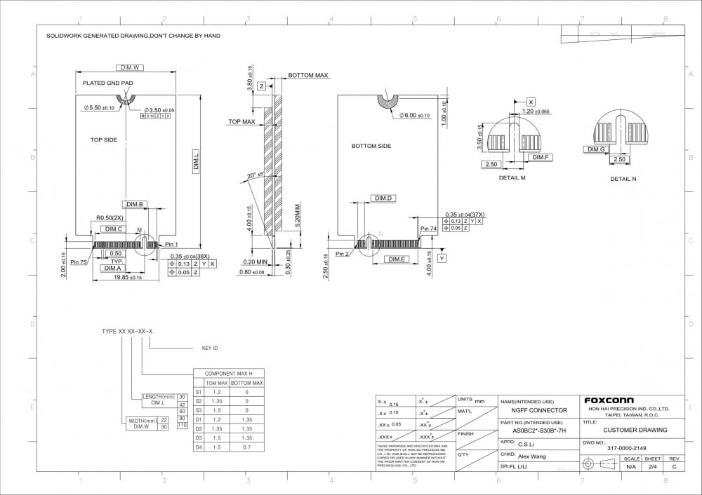 FOXCONN AS0BC21-S30BA-7H drawing page 2