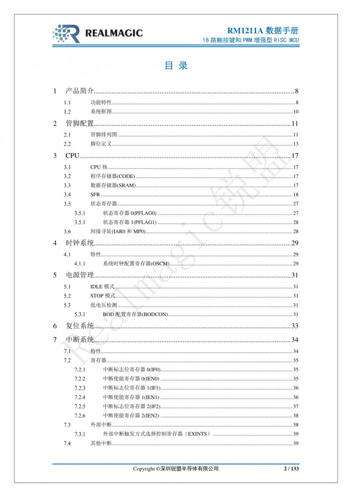 RM1211A datasheet page 2