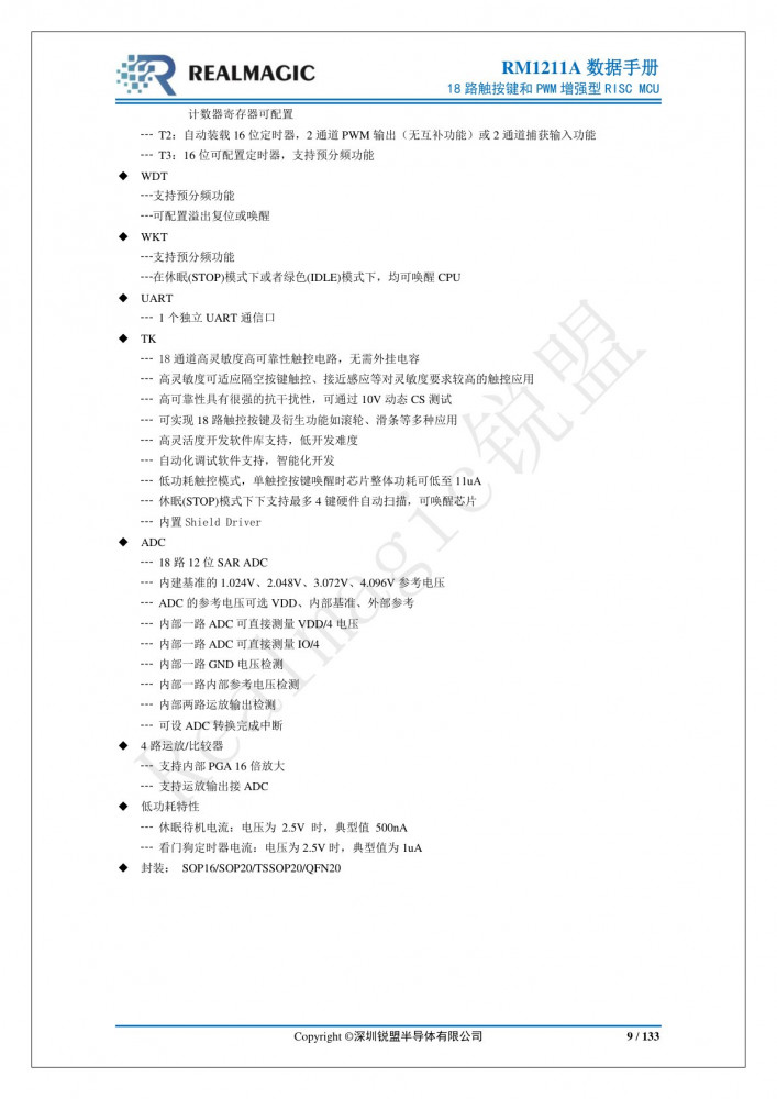 RM1211A datasheet page 9