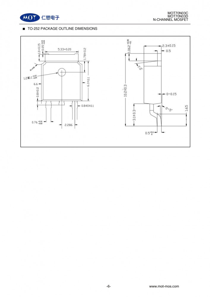 MOT70N03D datasheet page 6