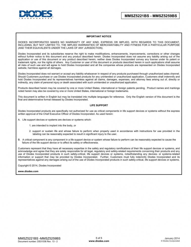 MMSZ5233BS-7-F datasheet page 5