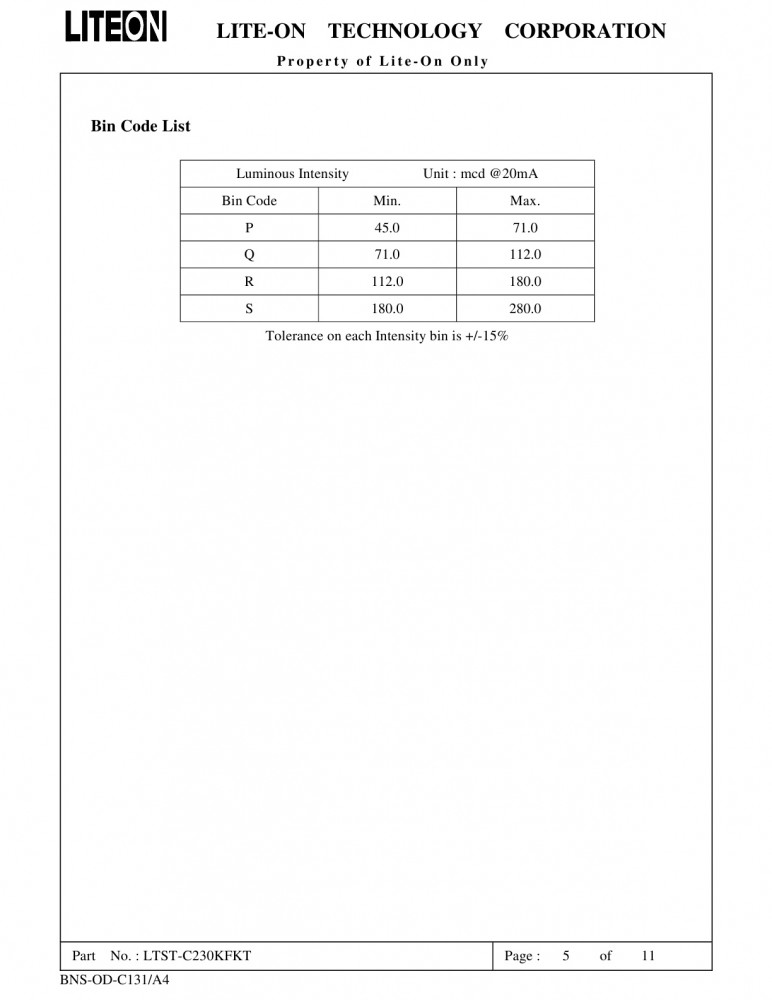LTST-C230KFKT datasheet page 5