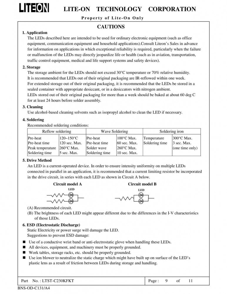 LTST-C230KFKT datasheet page 9