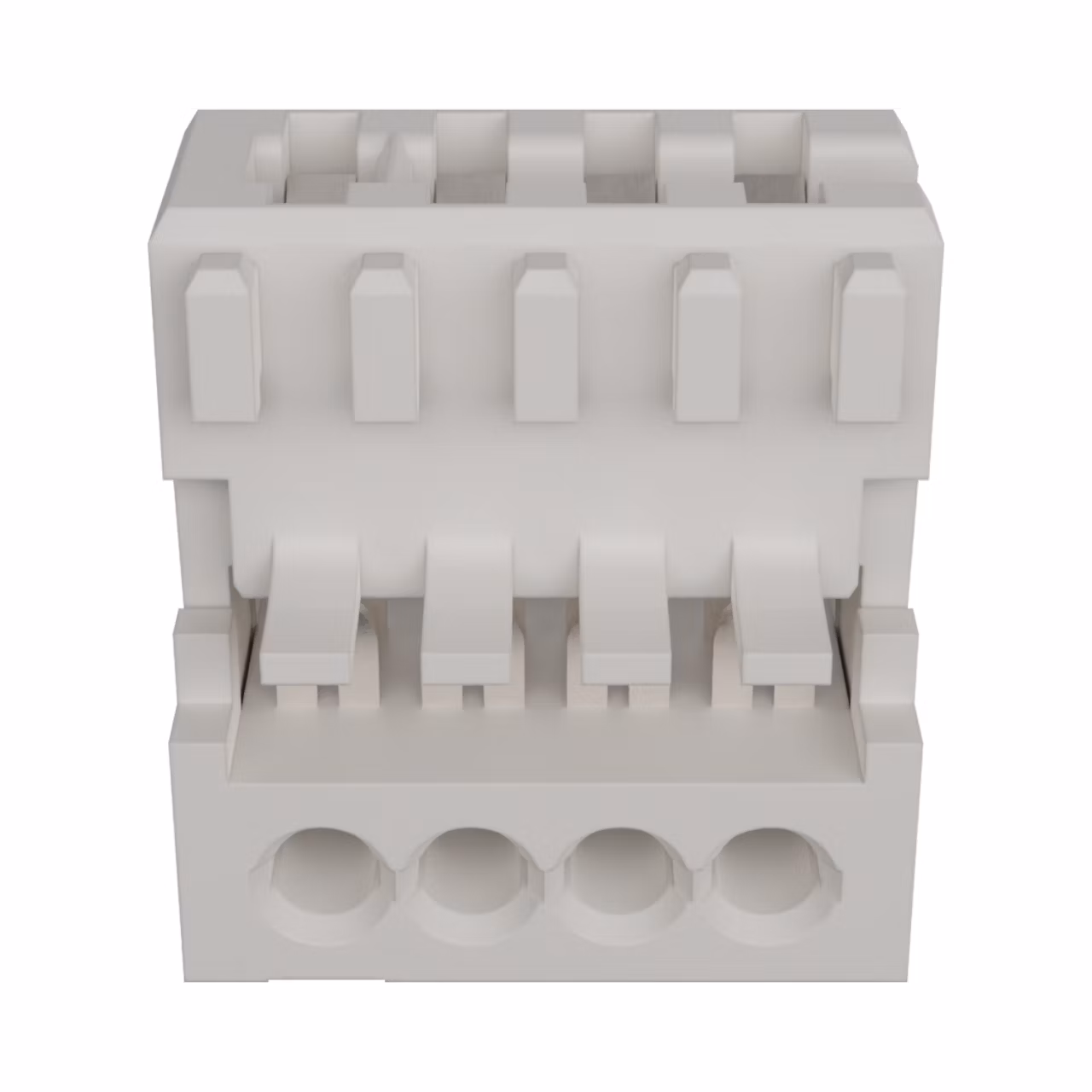 Appli-Mate RAST 2.5 Female Connector, 2.50mm Pitch, 4 Circuits, All Position Keys, 1 Closed and 1 Open Endwall for sale