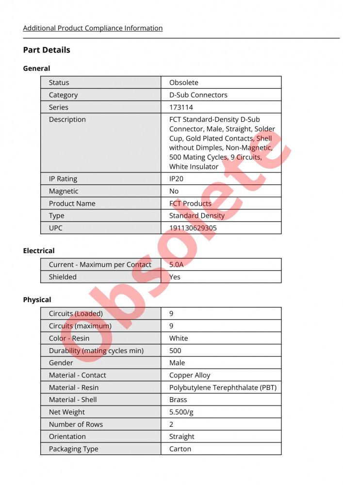 MOLEX 1731140499 drawing image, page 2