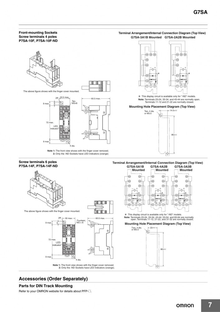 G7SA product documentation page 7
