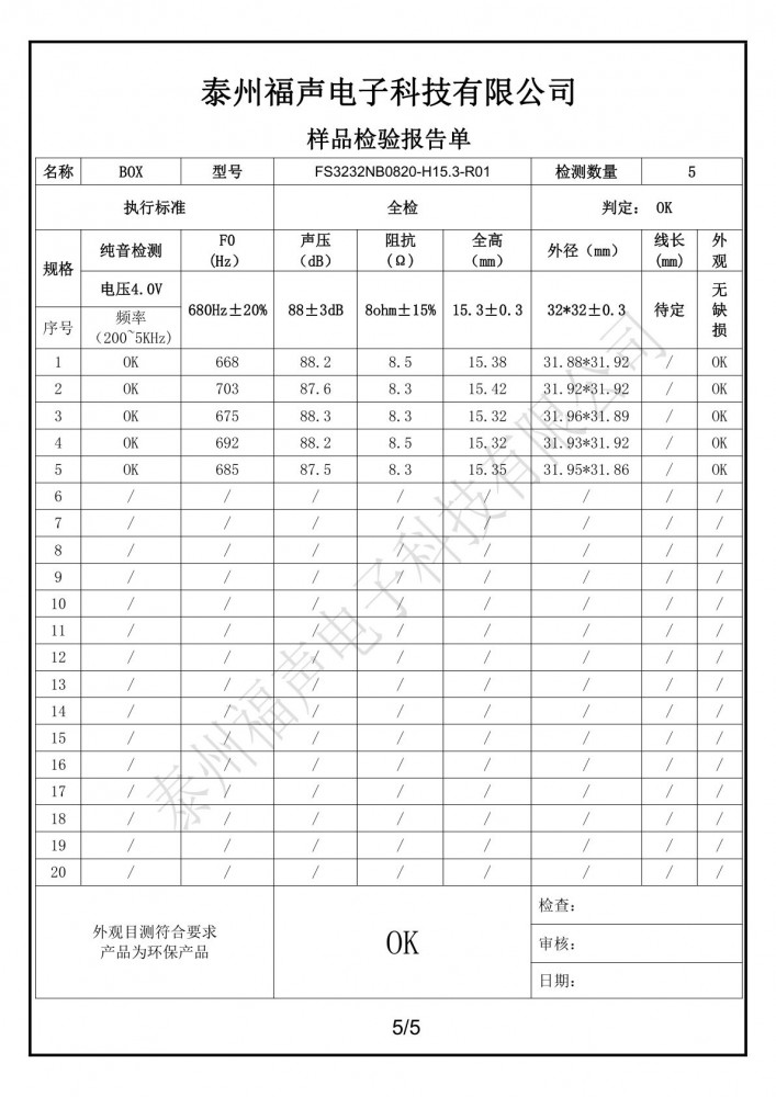 FS3232NB0820-H15.3-R01 inspection report page 2