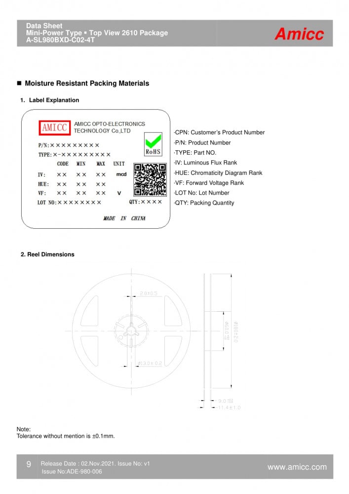 A-SL980BXD-C02-4T datasheet page 9
